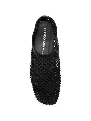 PEDRO MIRALLES Zucaina Crystal-embellished Mesh Pumps