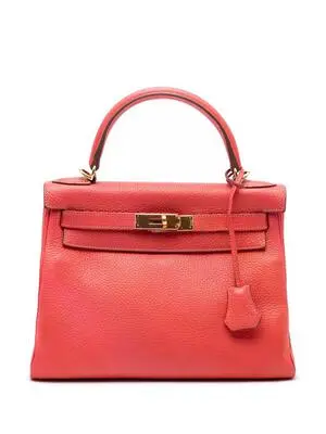 Hermès 2014 Togo Kelly Ii Retourne 28 Satchel - Red