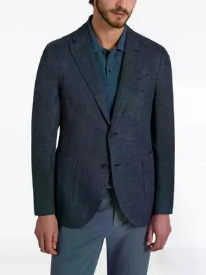 SLOWEAR Mélange-effect Blazer - Blue