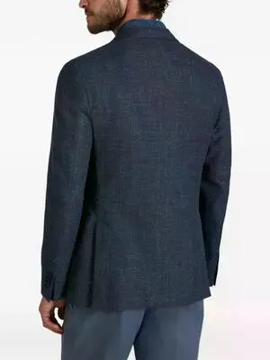 SLOWEAR Mélange-effect Blazer - Blue
