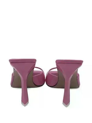 Attico Anais Square-toe Leather Sandals