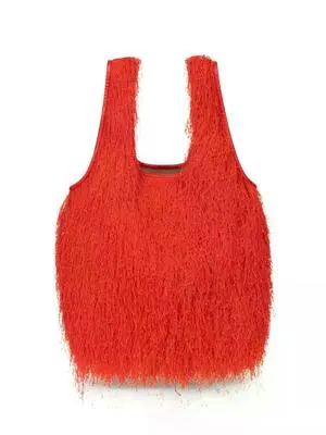 Dries Van Noten Mini Ruffled Tote Bag - Red