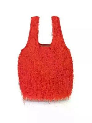 Dries Van Noten Mini Ruffled Tote Bag - Red