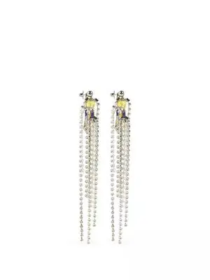 Dries Van Noten Embellished Drop Earrings - Silver