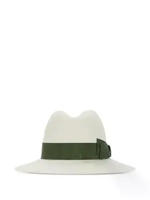 Borsalino Wide Brim Hat With Ribbon Detail