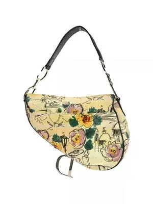 Dior 2005 Abstract-pattern Shoulder Bag - Neutrals