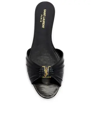 Saint Laurent Babylone Slide Sandal - Nero