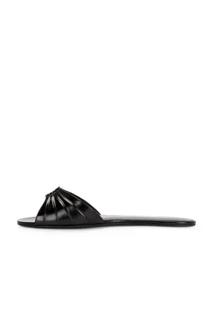 Saint Laurent Babylone Slide Sandal - Nero