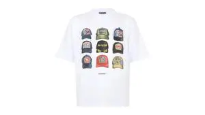 Dsquared2 S78gd0112 Iconique Loose Fit Tee Shirt - White