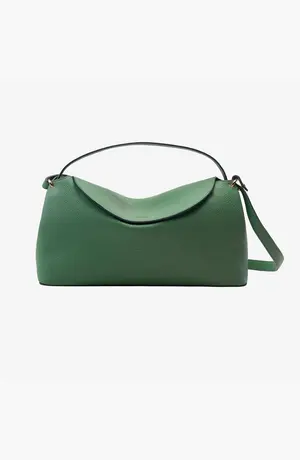 TUSK Tusk Ani Satchel In Italian Pebble Grain Leather Forest