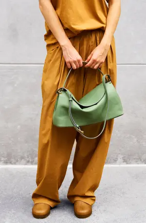 TUSK Ani Satchel In Italian Pebble Grain Leather