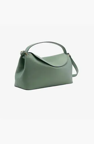 TUSK Ani Satchel In Italian Pebble Grain Leather