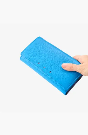 TUSK Ascot Flap Over Wallet - Azure