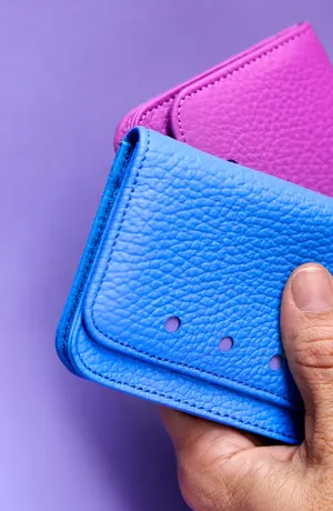 TUSK Ascot Flapover Card Case - Azure
