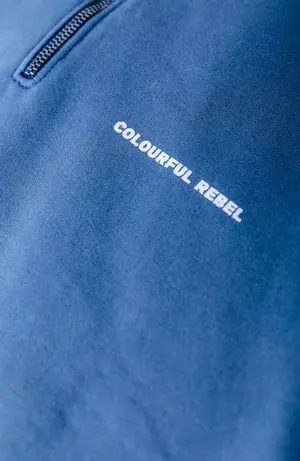COLOURFUL REBEL Washed Zip Sweat