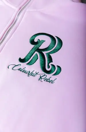 COLOURFUL REBEL Logo Embroidered Zip Sweatshirt