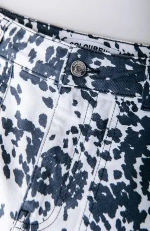 COLOURFUL REBEL Tinsley Cow Denim Worker Pant