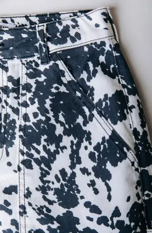 COLOURFUL REBEL Tinsley Cow Denim Worker Pant