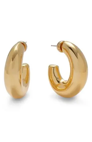 Lady Grey Bubble Hoop Earrings - Gold