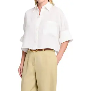 Women's Short Sleeve Linen Shirts