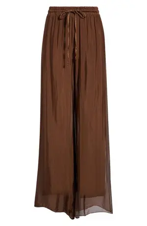 Deluc Strada Wide Leg Drawstring Pants - Chocolate