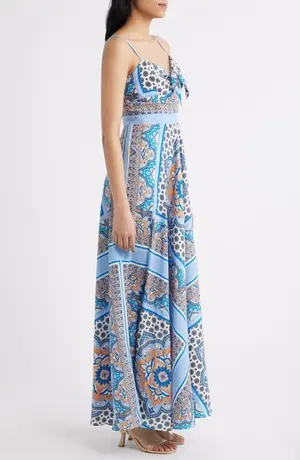 Eliza J Tie Front Maxi Sundress