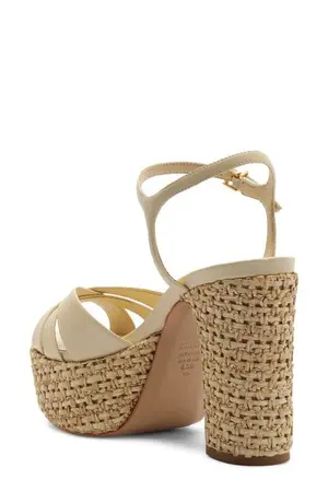 Schutz Keefa Ankle Strap Sandal - Egg Shell