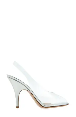 GIANVITO ROSSI Clear Slingback Sandal
