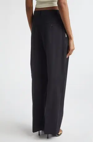 Alexander Wang Stretch Wool Blend Tailored Pants - Black
