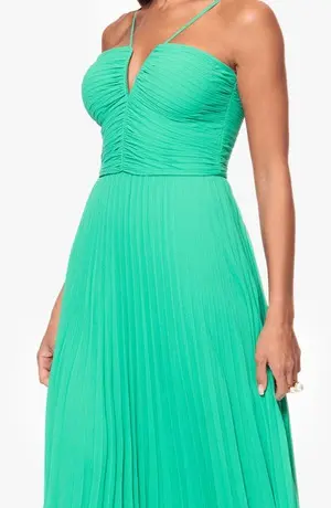 XSCAPE EVENINGS Pleated Chiffon Gown