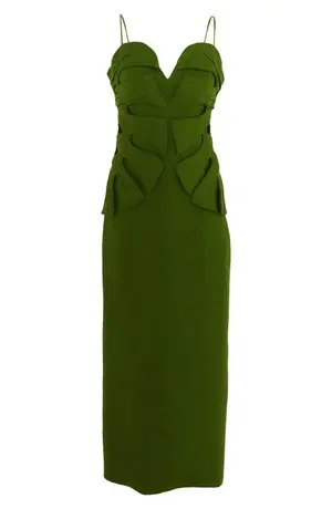 Farm Rio Monstera Leaf Linen Dress