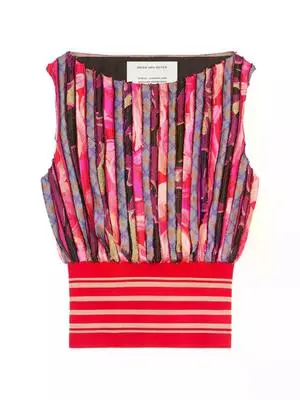Dries Van Noten Sleeveless Striped Top - Pink