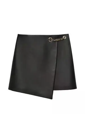 John Richmond Chain-detail Leather Shorts