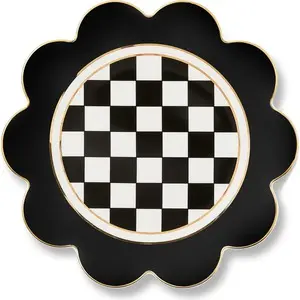 MACKENZIE-CHILDS Petal Dinner Plate - Black