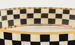 MACKENZIE-CHILDS Courtly Check Glass Cake Dome