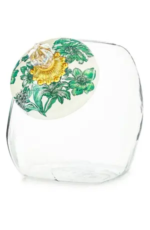 MACKENZIE-CHILDS Cookie Jar With English Garden Lid - Emerald