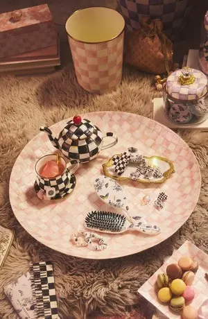 MACKENZIE-CHILDS Check Capiz Decorative Bowl