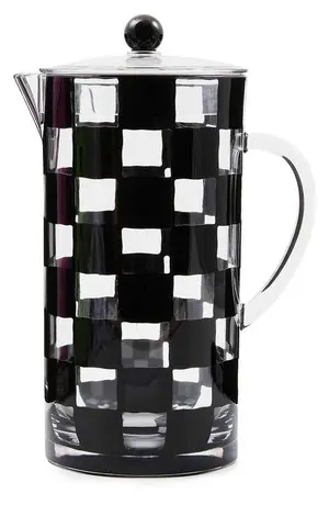 MACKENZIE-CHILDS Check Acrylic Pitcher - Black