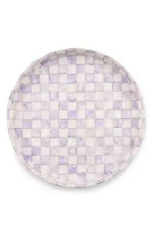 MACKENZIE-CHILDS Check Capiz Round Tray