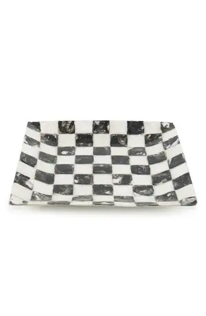 MACKENZIE-CHILDS Courtly Check Capiz Catchall Tray