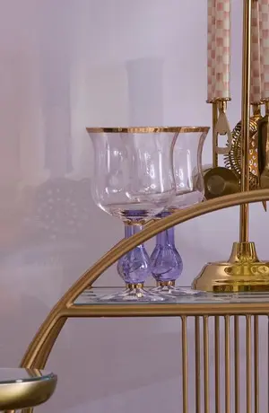 MACKENZIE-CHILDS Check Wine Glass