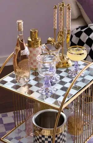 MACKENZIE-CHILDS Check Wine Glass