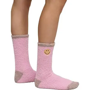 Barefoot Dreams Cozychic® Smiley Assorted 2-pack Crew Socks - Feather Multi