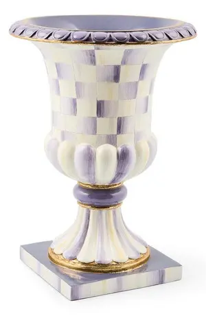 MACKENZIE-CHILDS Check Pedestal Tabletop Urn