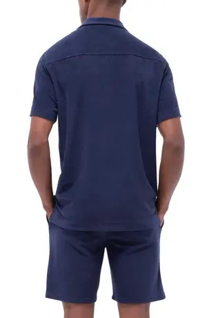 Bugatchi Terry Cloth Camp Shirt