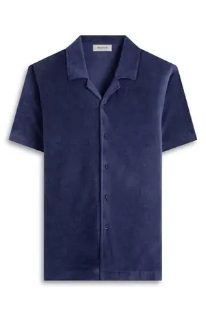 Bugatchi Terry Cloth Camp Shirt