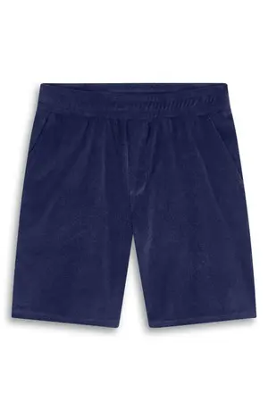 Bugatchi Drawstring Terry Shorts - Navy