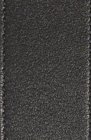 Saint Laurent Cassandre Logo Leather Belt - Black