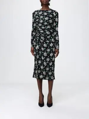 Dolce & Gabbana Floral Print Stretch Silk Midi Dress - Multicolor