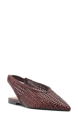 AREZZO Eva Pointed Toe Slingback Flats - Fresh Ruby